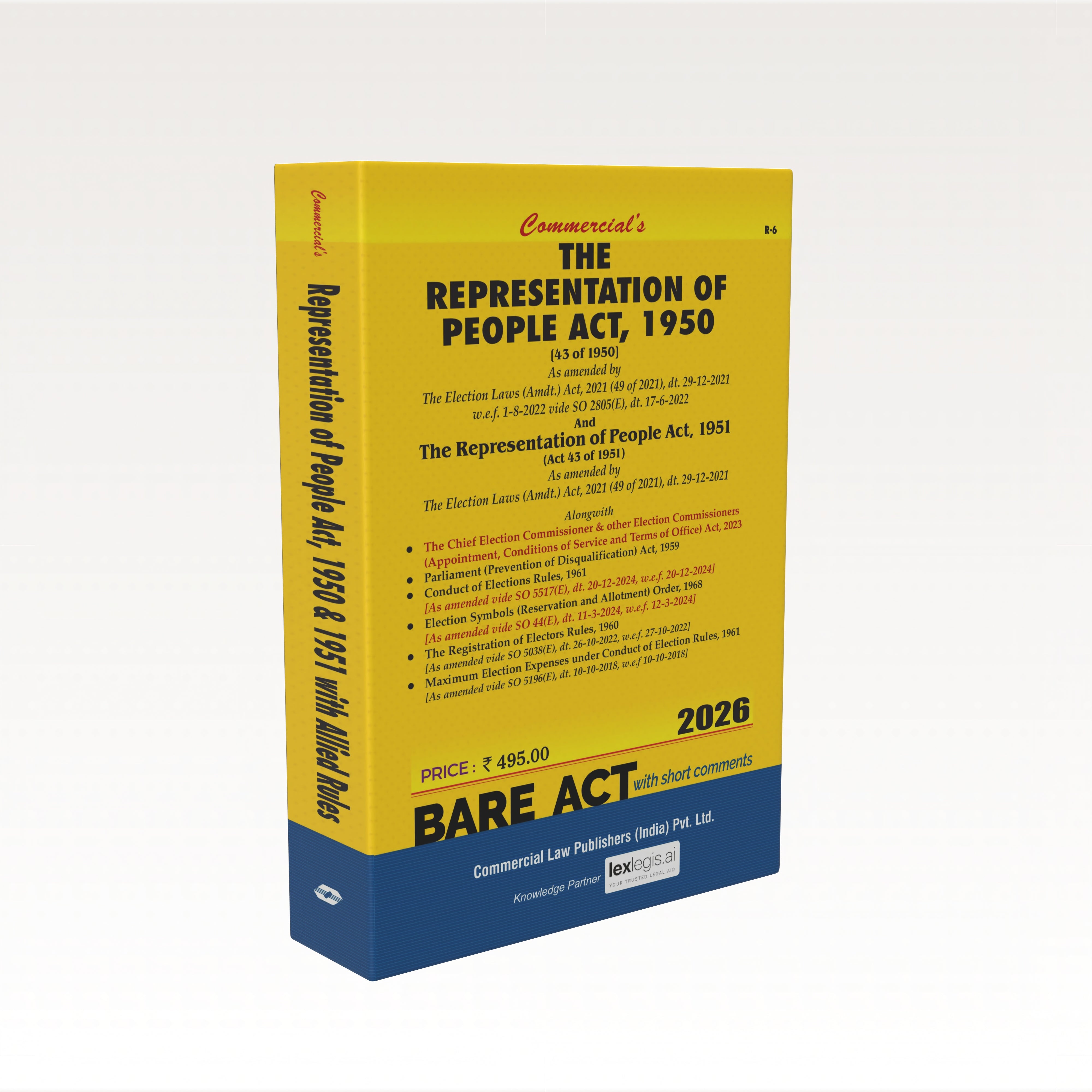 The Representation of People Act, 1950 – Commercial Law Publishers