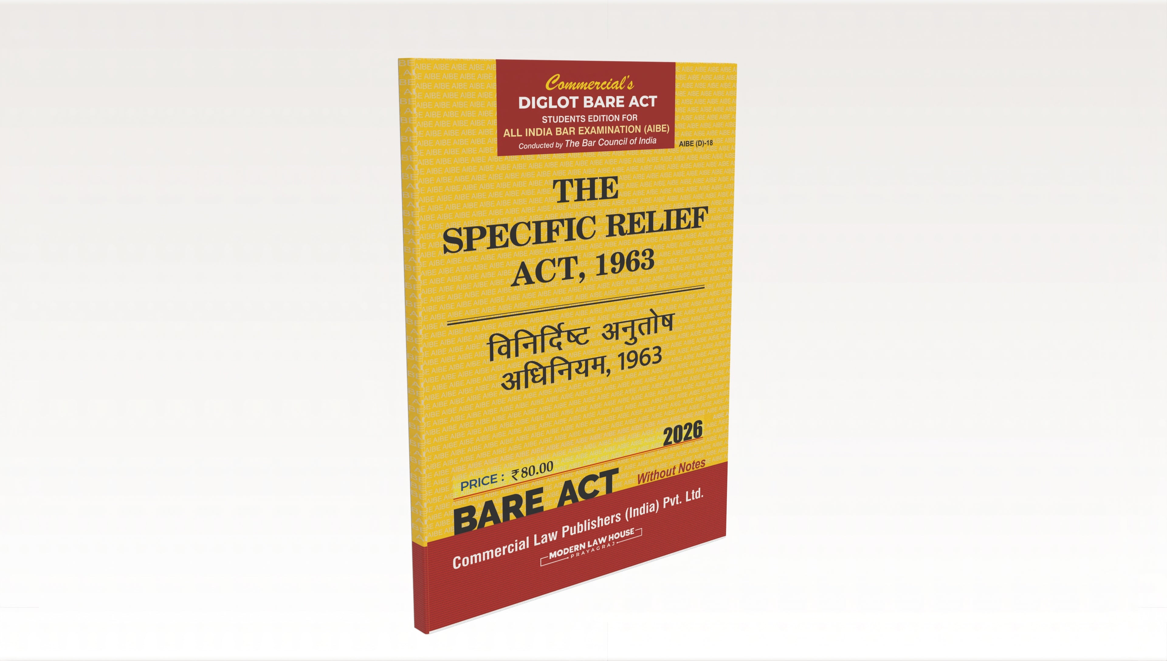 The Specific Relief Act, 1963 (AIBE) Diglot – Commercial Law Publishers