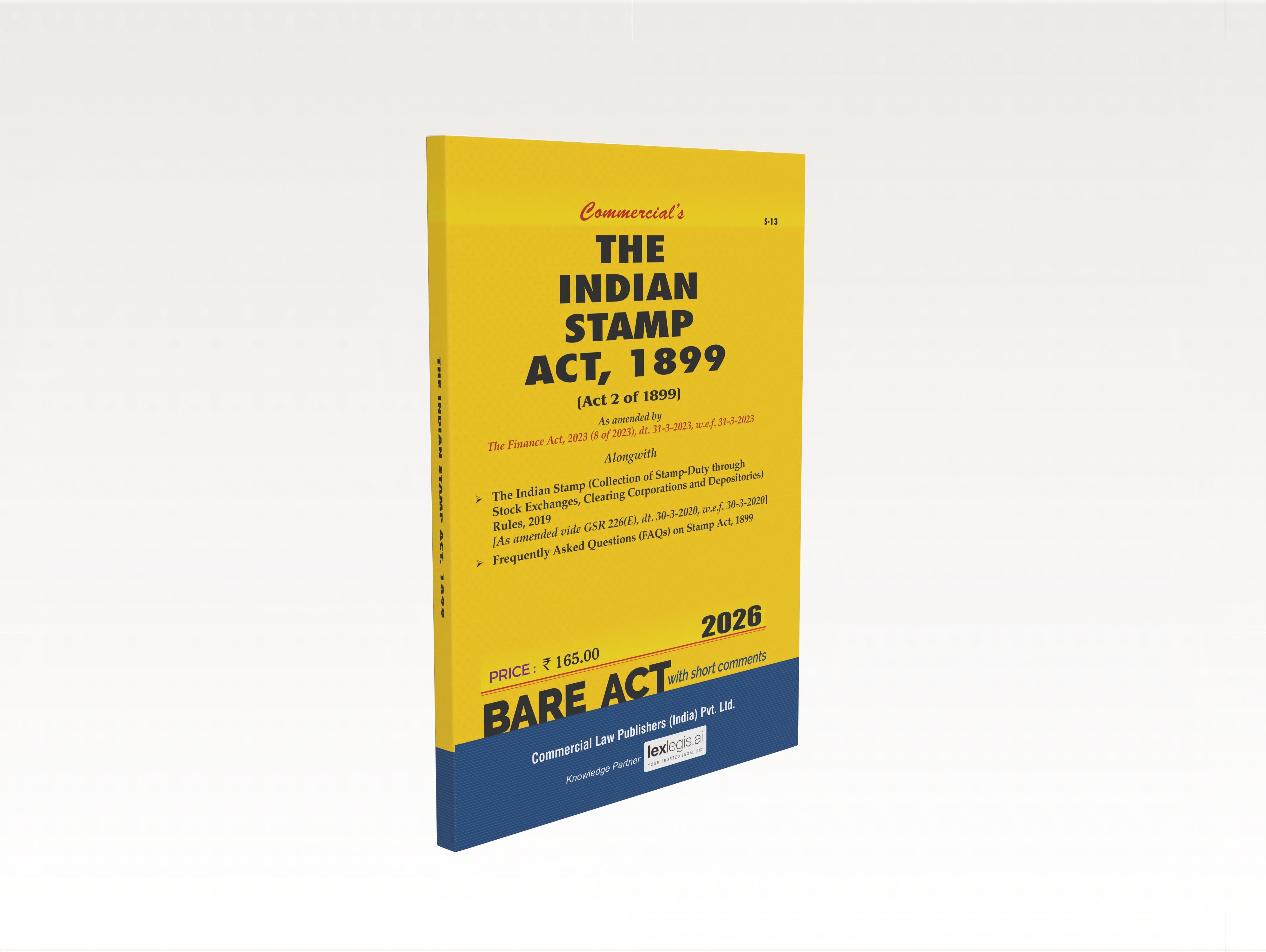 The Indian Stamp Act, 1899 – Commercial Law Publishers
